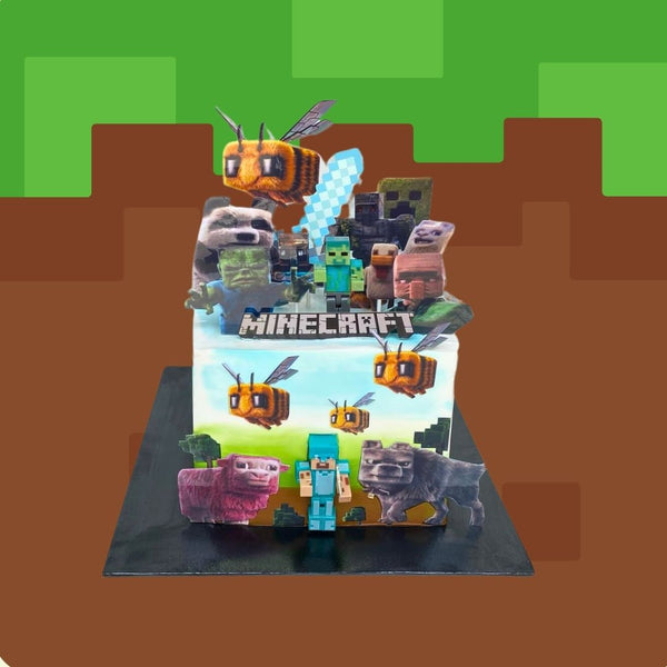 Halal-Certified A Minecraft Cake - Piece Of Cake