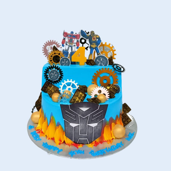 Halal-Certified Autobot's Battle Shield Cake - Piece Of Cake