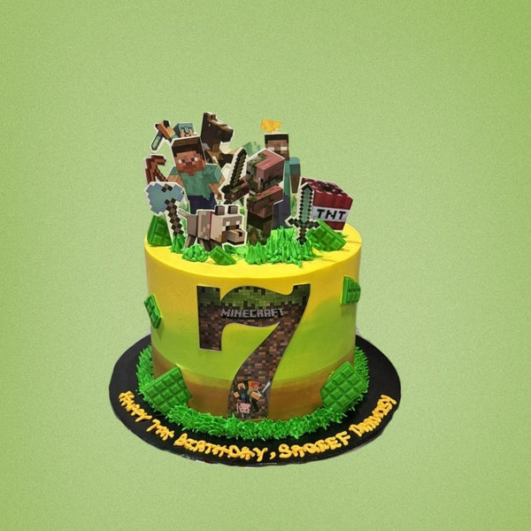 Halal-Certified Minecraft Adventure Cake - Piece Of Cake