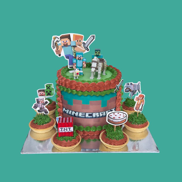 Halal-Certified Minecraft Tart Set - Piece Of Cake