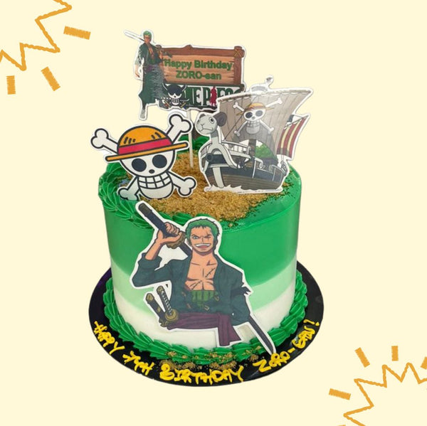 Halal-Certified One Piece Zoro's Grand Voyage Cake - Piece Of Cake