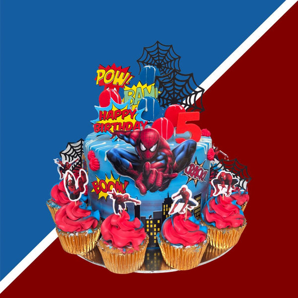 Halal-Certified Amazing Spiderman Cupcake Set - Piece Of Cake
