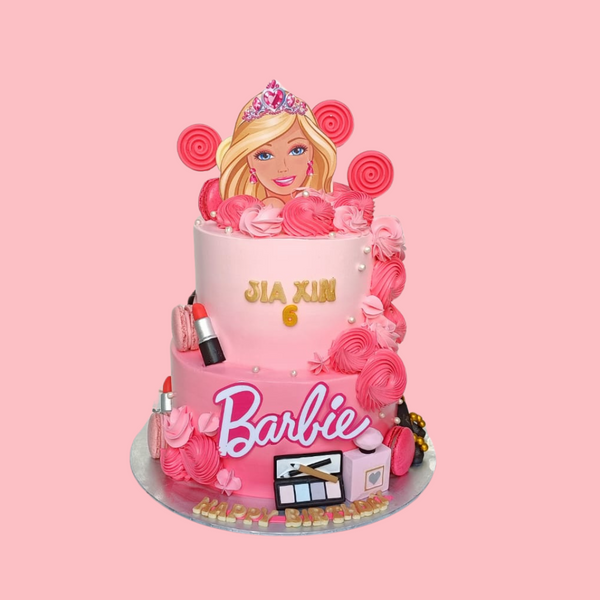 Halal-Certified Two-Tier Barbie Party cake - Piece Of Cake