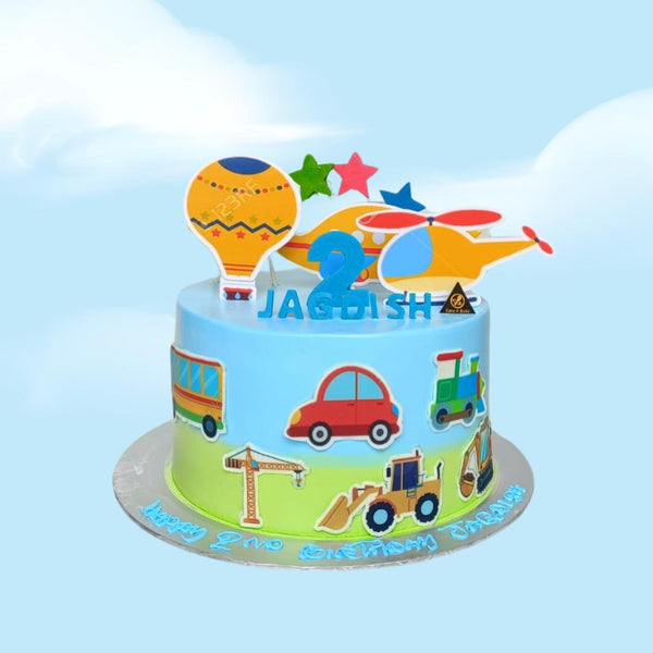 Halal-Certified Transportation Theme Cake - Piece Of Cake