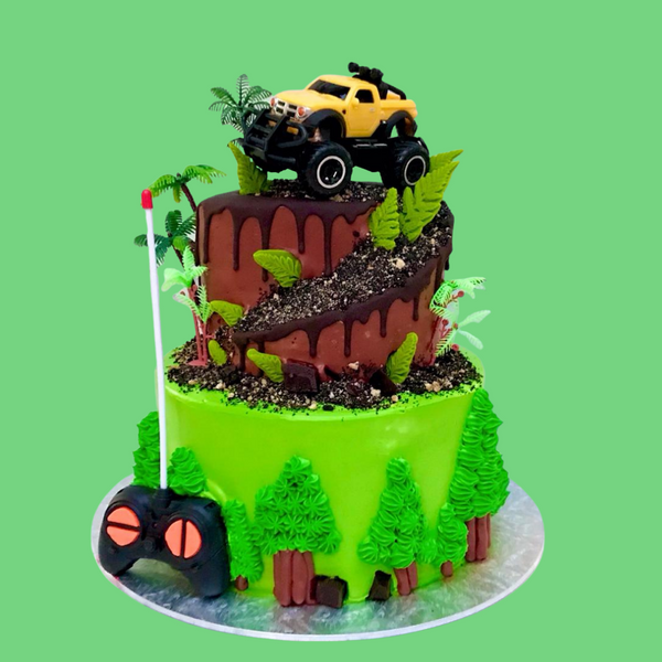 Halal-Certified Two-Tier Mountain Trekking Cake - Piece Of Cake