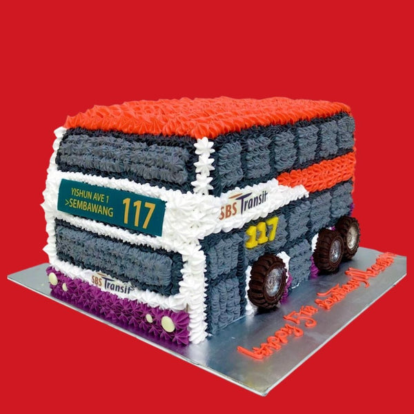 Halal-Certified SBS Transit Bus Cake - Piece Of Cake
